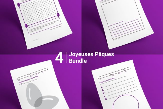 Joyeuses Pâques (Easter) Activities Bundle | Allô Mes Amis